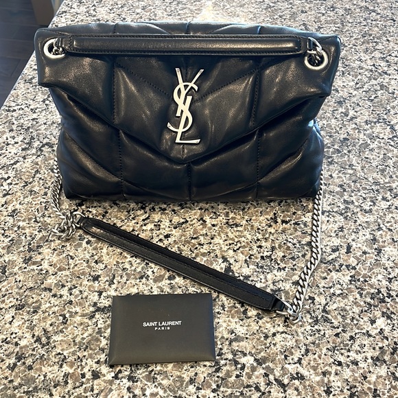 Yves Saint Laurent | Bags | Ysl Loulou Puffer Nero Shoulder Bag For ...